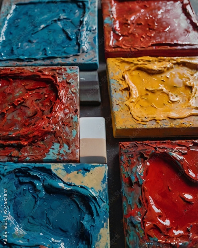 Different types of acrylic painting techniques, including textured ...