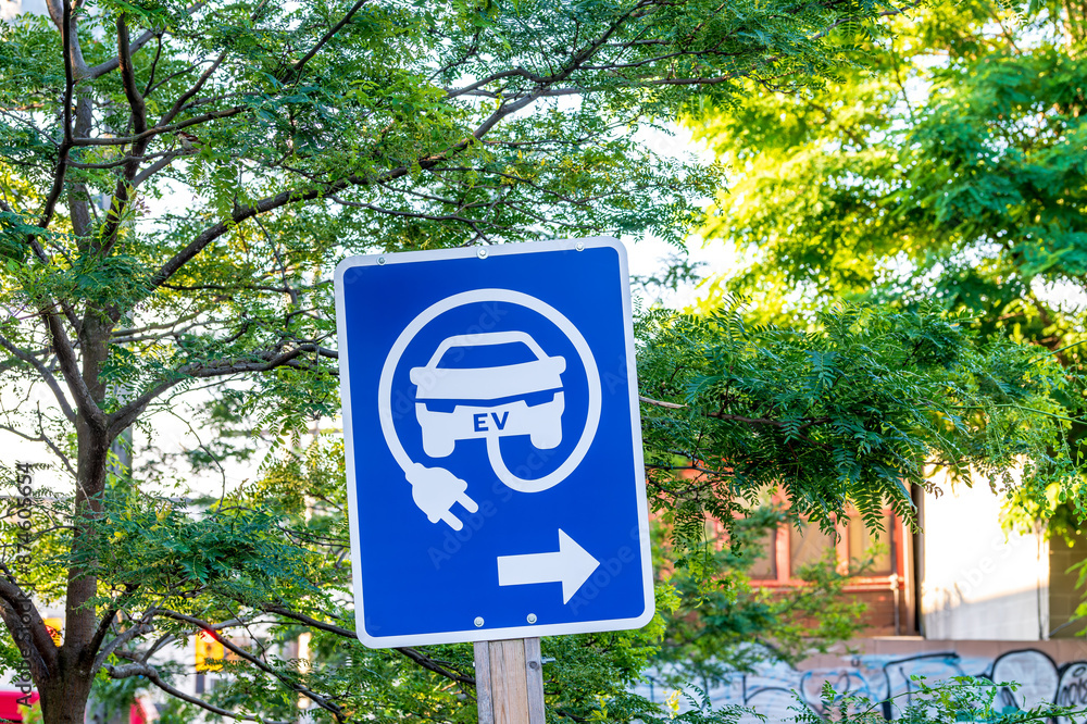 Poster green infrastructure: ev charging station signage with a ...