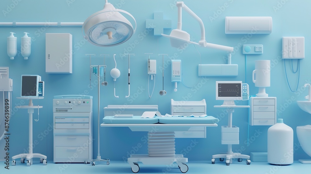 Essential Medical Supplies for Operation Theatre: Powder Blue Themed ...