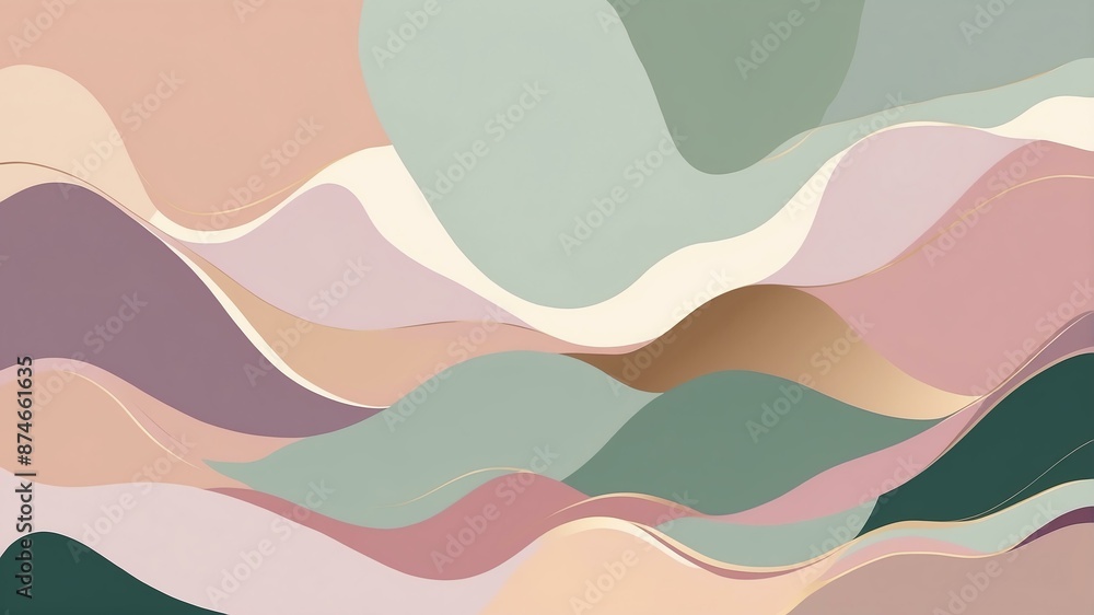 abstract color palette wallpaper with mauve sage green background Stock ...