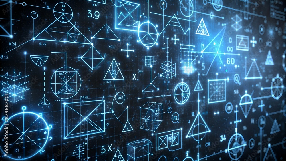 Maths animated overlay. Complicated calculations, hard to understand ...