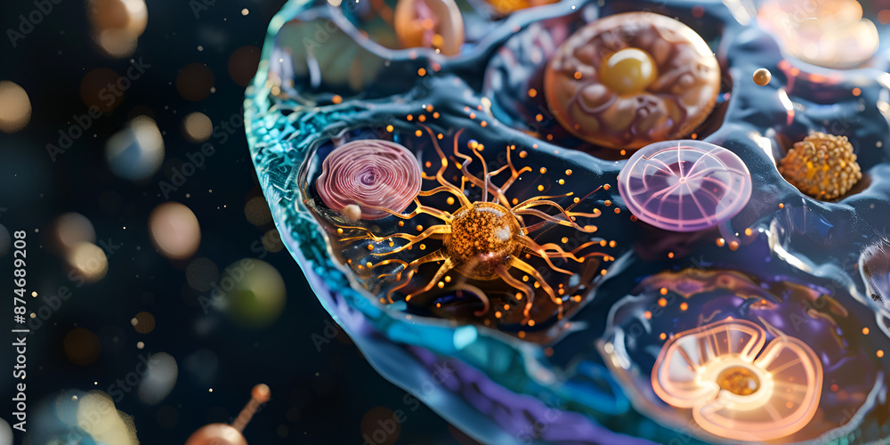 3D Rendering of Animal Cell Structure | Detailed 3D Visualization of ...