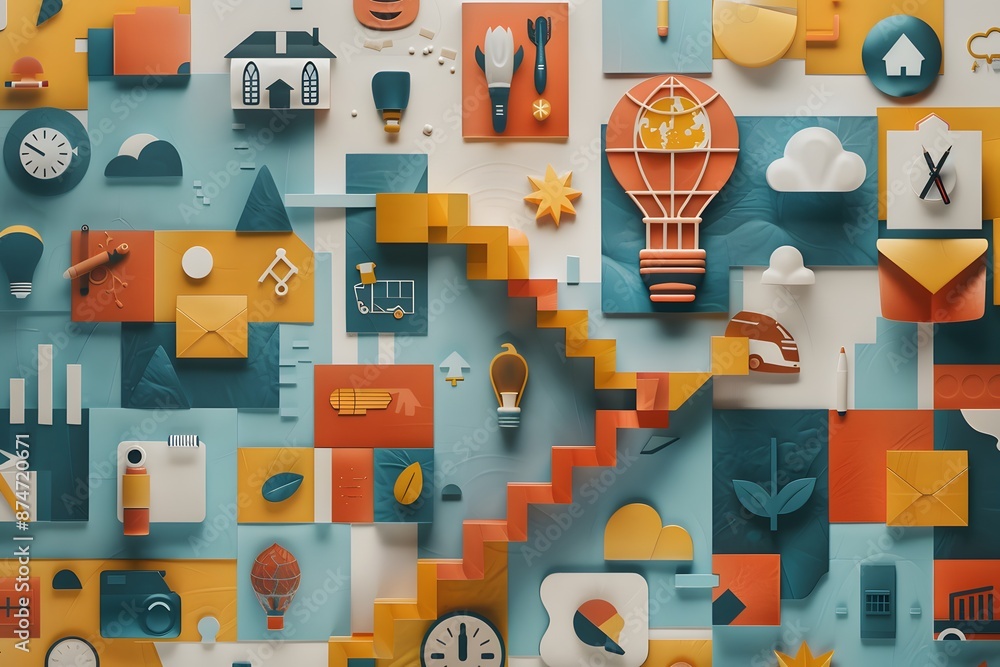 A visual representation of a persons goals, broken down into steps and ...