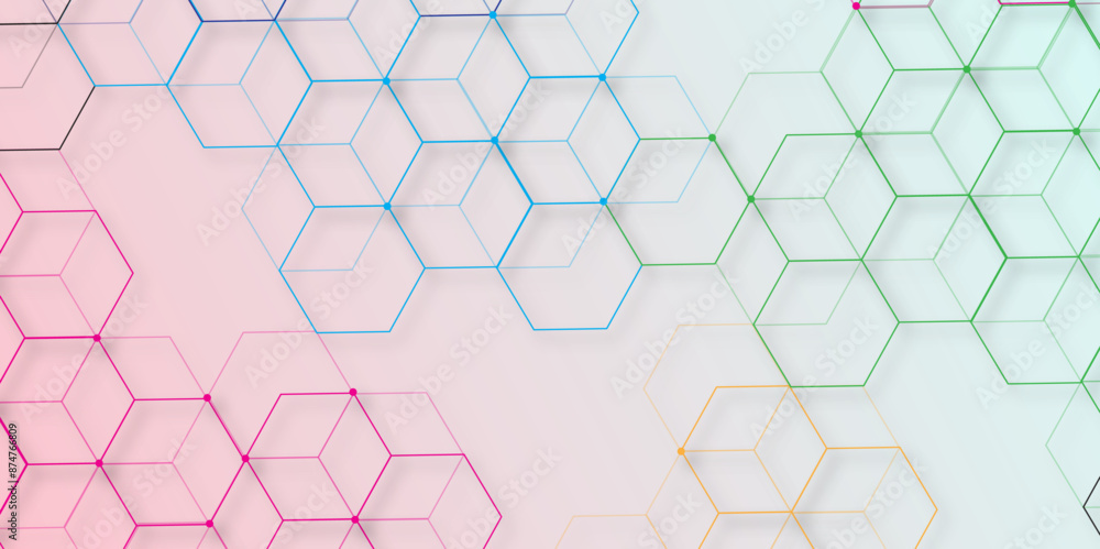Abstract gradients hexagon background design colorful honeycomb grid ...