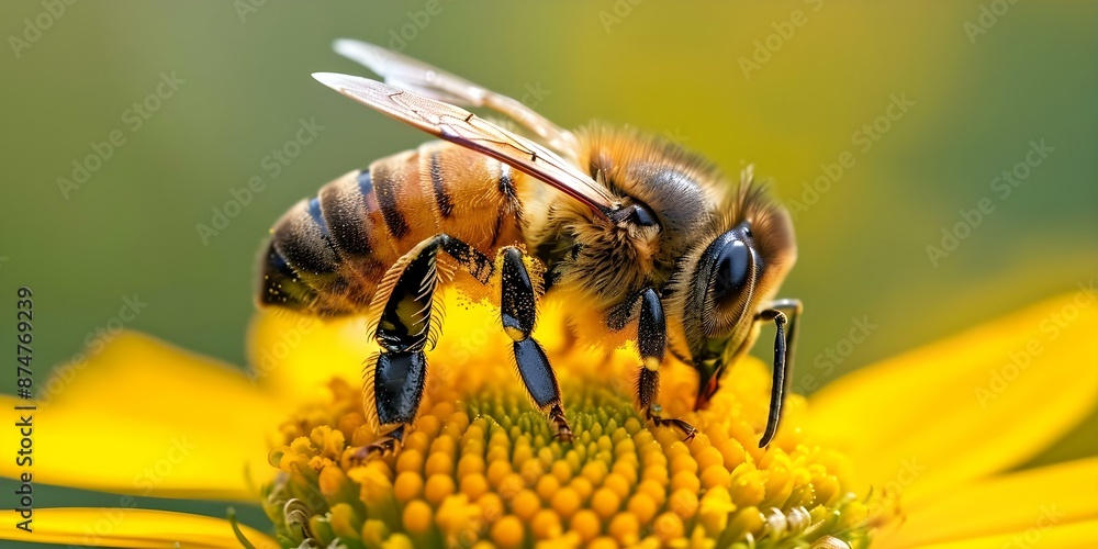 Honey bee vital pollinator on World Bee Day aiding plant reproduction ...