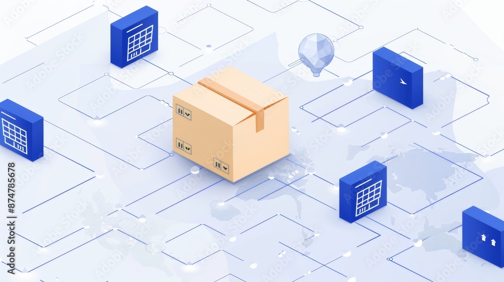 Diagram of distribution channels, illustrating the dispersion and ...