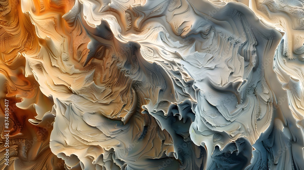 Close-up view of an abstract wallpaper showcasing detailed textures and ...