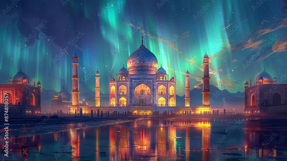 The Sword of Attila ignites the Northern Lights above the Taj Mahal ...