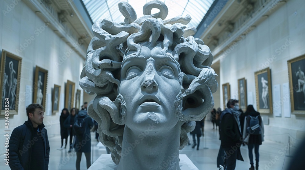 Medusa's head is unveiled at the Louvre, instantly petrifying artworks ...