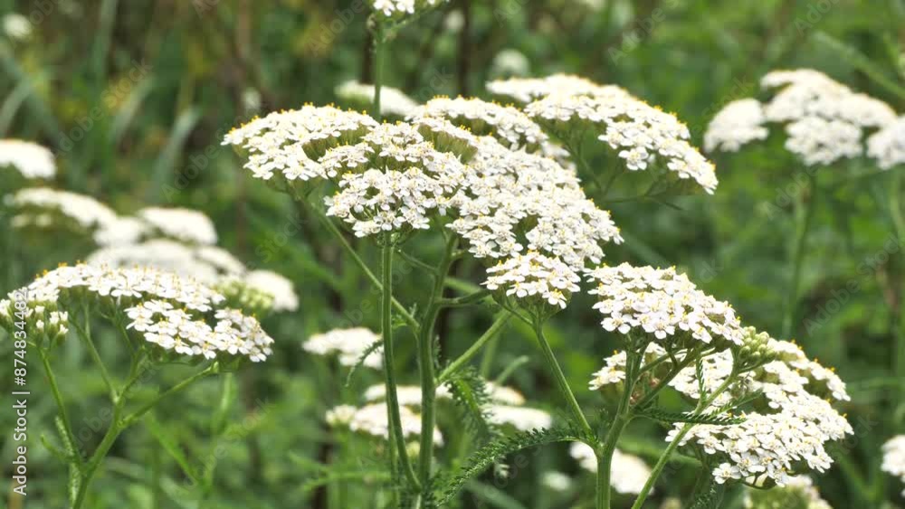 Medicinal plant yarrow. Yarrow accelerates blood clotting, wound ...