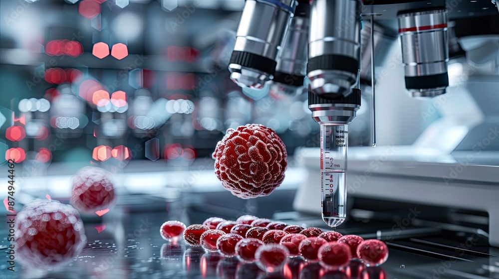 AI-powered drug delivery system targeting tumors with precision Stock ...