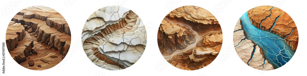 Erosion clipart collection, symbol, logos, icons isolated on ...