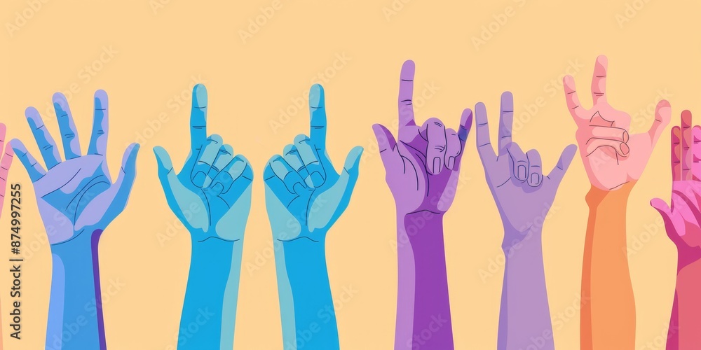 Hands Gesturing Sign Language Symbolizing International Day of Sign ...