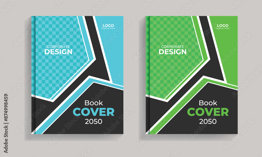 Modern vactor corporate book cover layout design template or annual ...