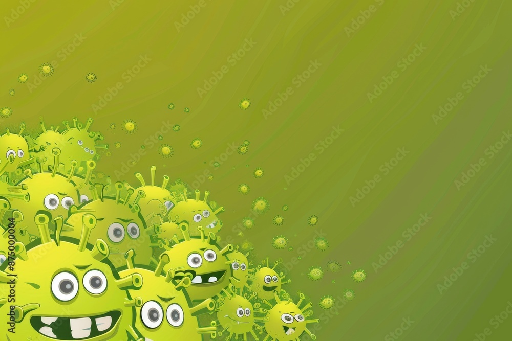 Virus. Computer virus, allergy bacteria, medical healthcare ...