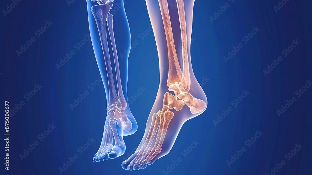 Medical Concept Illustration of Lower Limb Edema, Showing Swollen Feet ...