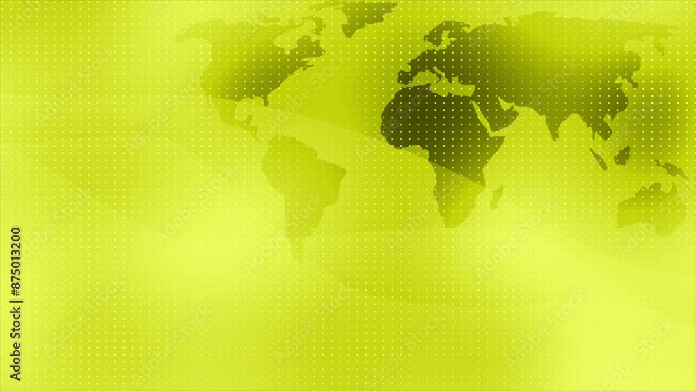 Yellow color futuristic world map geographical background, hi-tech map ...