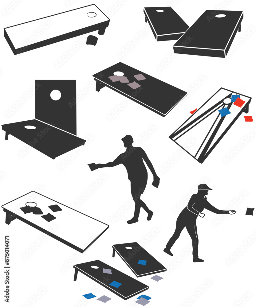Cornhole Vector, Cornhole Clipart, Cornhole Playing, Cornhole Player ...