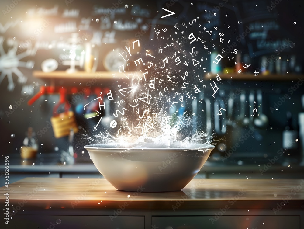 Overflowing Sink Pouring Out Mathematical Symbols and Equations in a ...