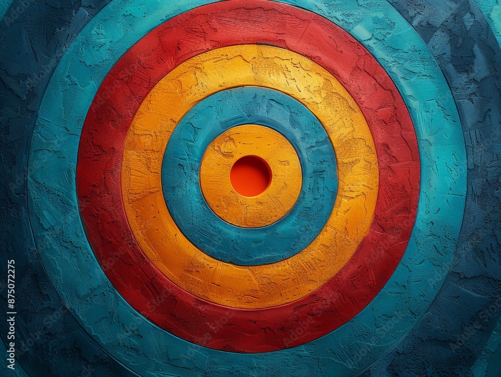 graphic resource featuring a circular target diagram with concentric ...