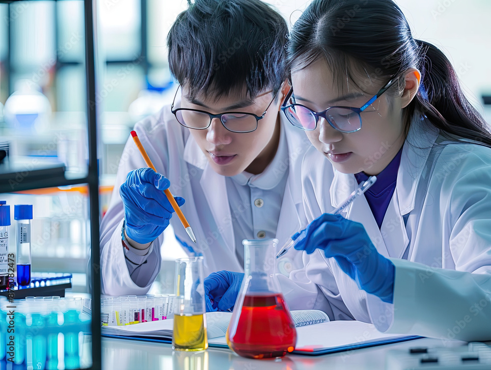 Medical Science Laboratory: Portrait Shot of Asian Scientist Looking ...