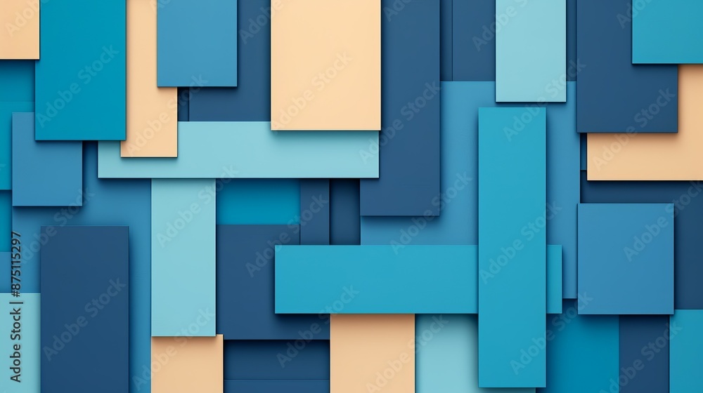 Clean and polished design with structured, modular patterns, harmonious ...