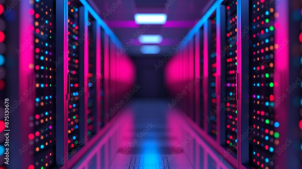 Innovative IT with fluid, modern patterns representing network ...