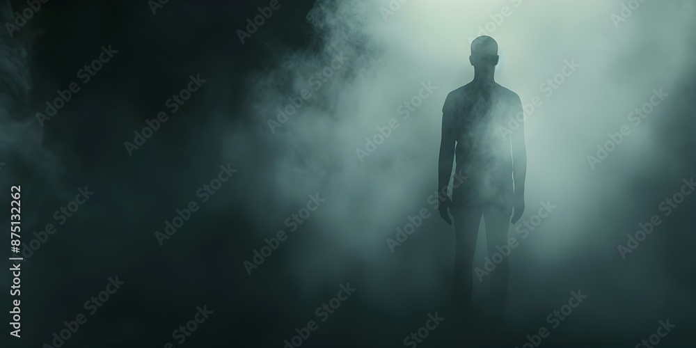 Symbolic Representation of Mental Health Struggle and Darkness Shadowy ...