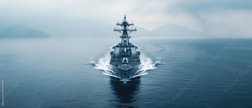 A formidable battleship armed with advanced weaponry and defense ...