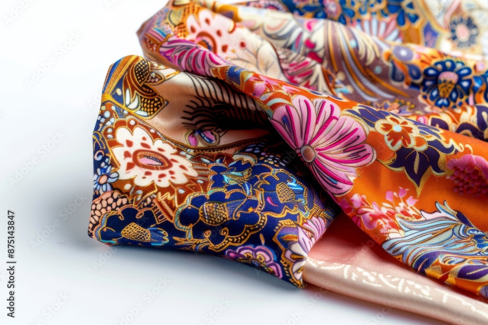 Intricate patterns and colors of traditional Indonesian batik fabric ...