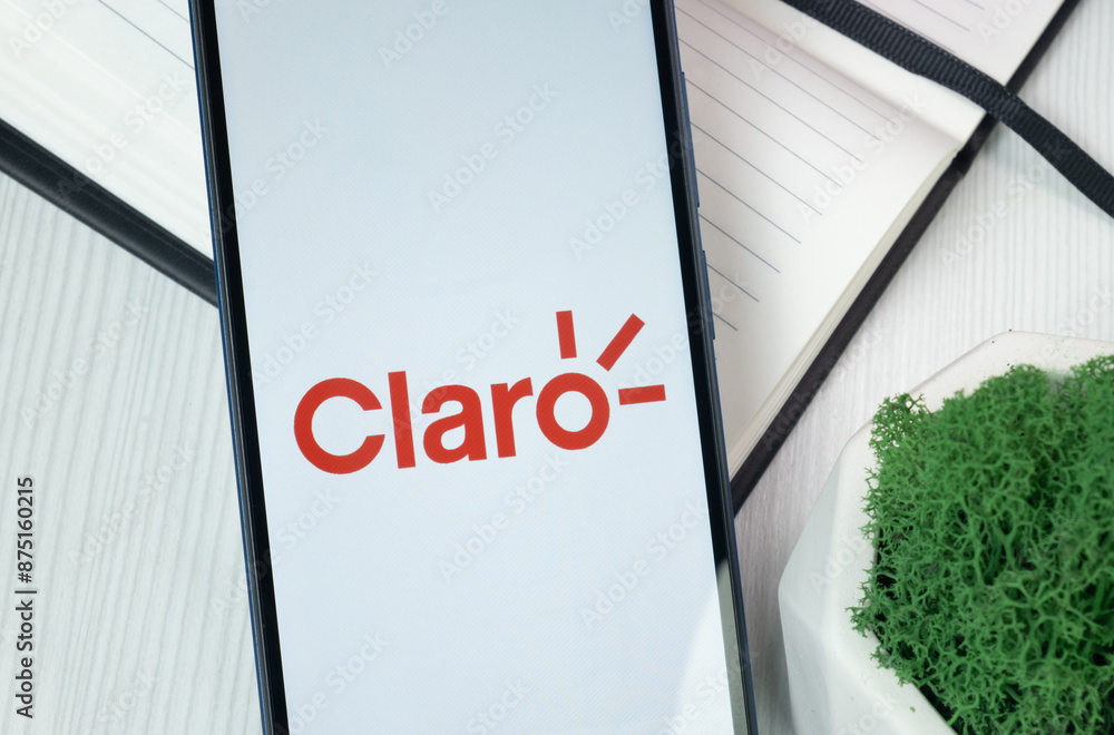 New York, USA - 30 June 2024: Claro Logo or Icon on Phone Screen Stock ...