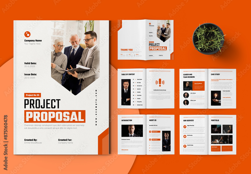 Project Proposal Template Stock Template | Adobe Stock