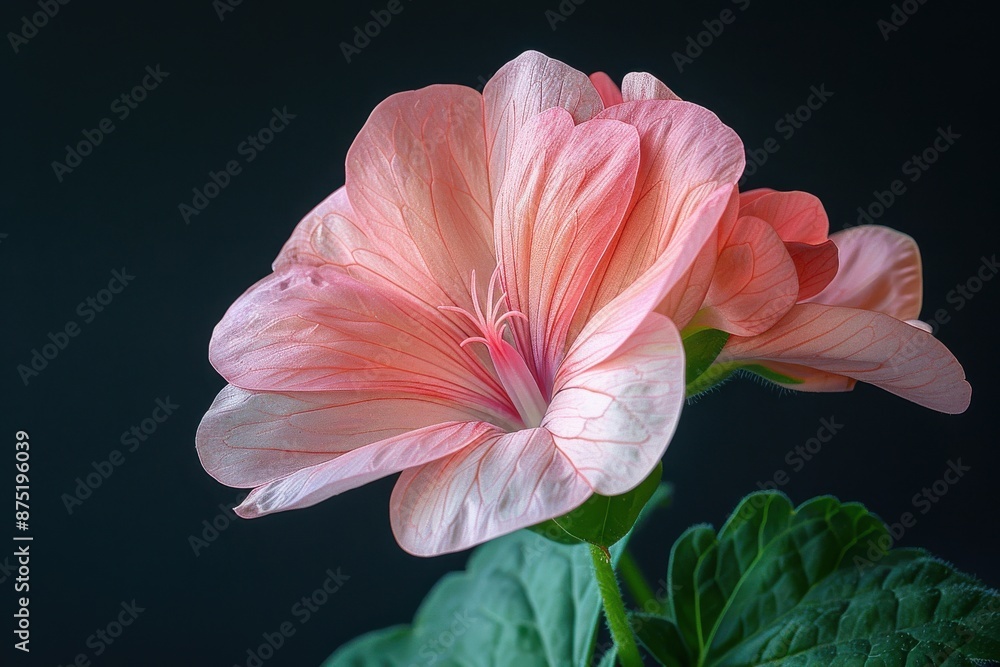 Geranium flower showcases its bright, rounded petals that form dense ...