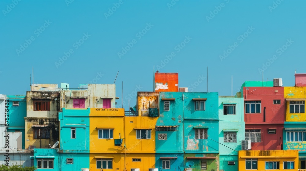 Buildings with a playful, colorful facades. Colored architecture ...