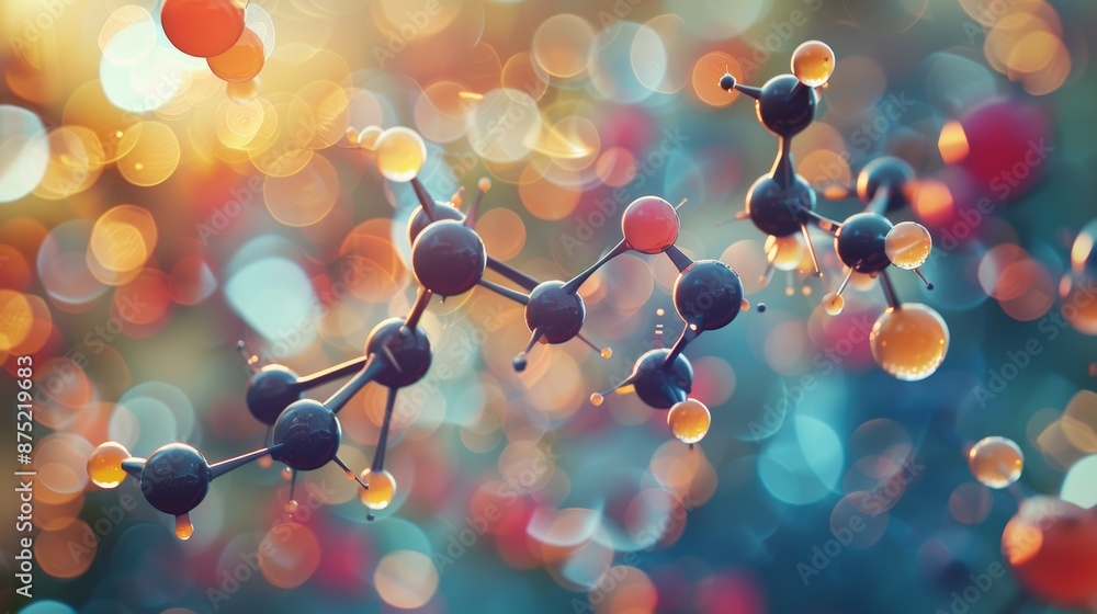 A molecular model of serotonin, a neurotransmitter known for its role ...
