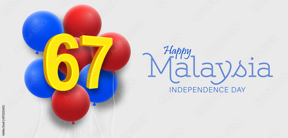 Happy 31st August Malaysia Independence Day Vector Illustration. Design ...