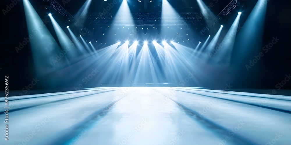 Setting the Scene Vibrant Runway with Spotlights for Fashion Show ...