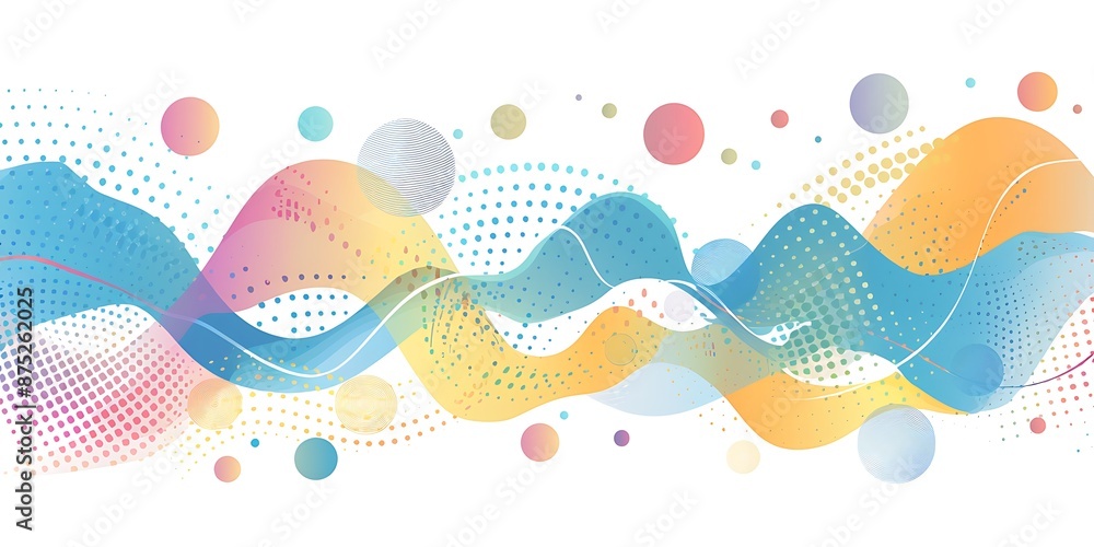 The design includes bold outlines, flat colors, simple shapes, a large ...