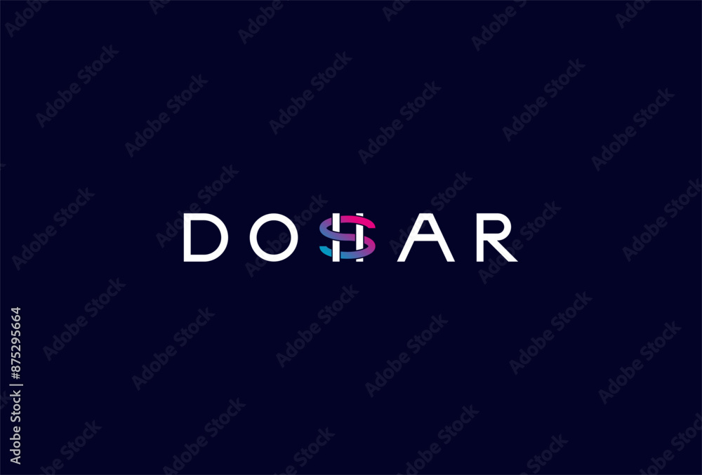 Dollar Logo, letter L as a dollar icon in text Dollar typography logo ...