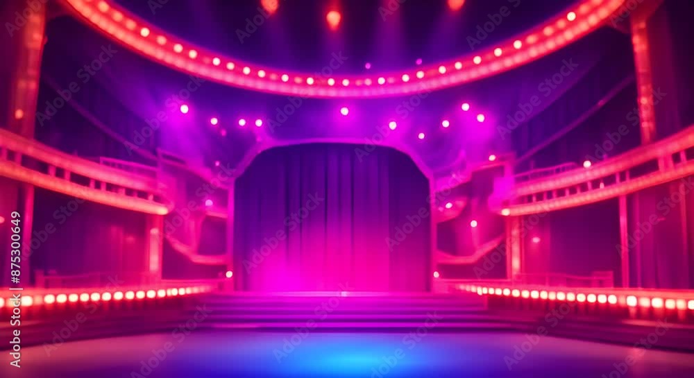 Illuminating an empty opera stage with vibrant stage lighting and ...