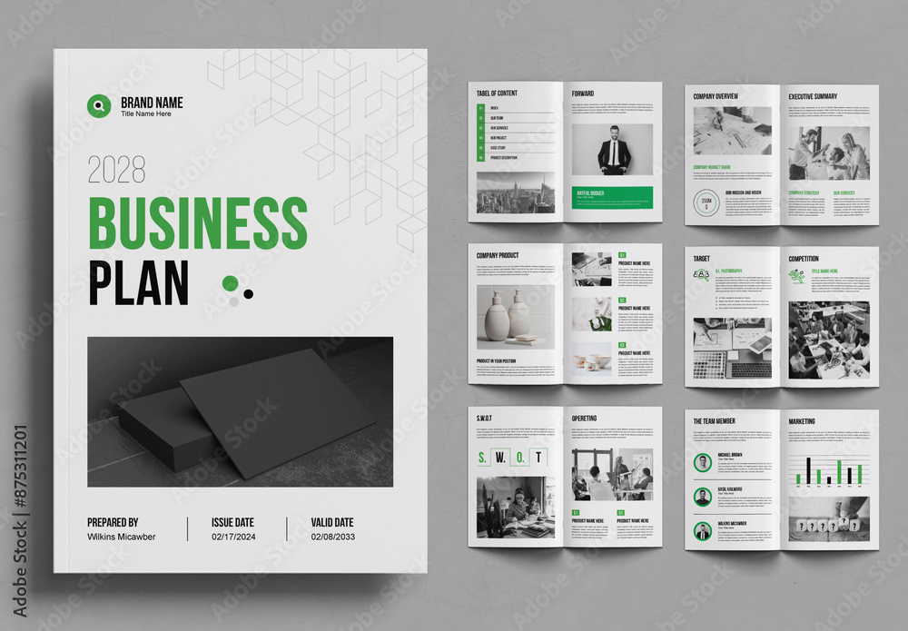 Business Plan Brochure Design Stock Template | Adobe Stock