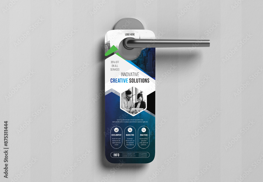Door Hanger Template Stock Template | Adobe Stock