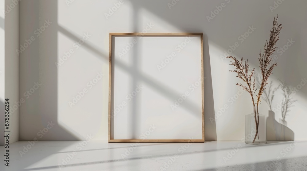 Blank picture frame on white background for presentation slide Stock ...