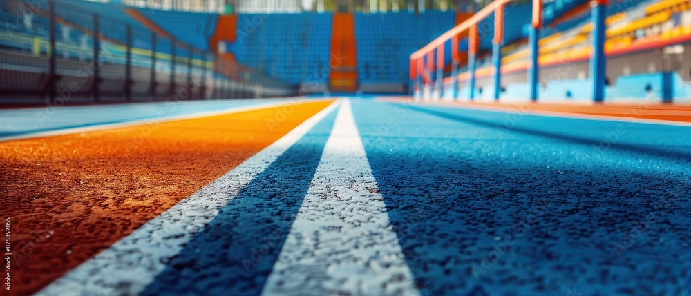 Protective barrier in a sports stadium, representing event safety ...