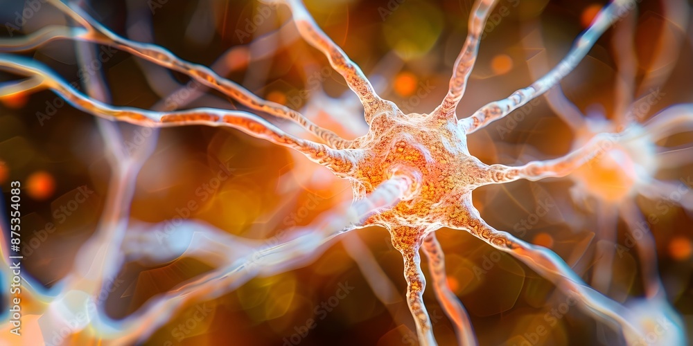 Neuron Nerve Cell The Building Block of the Nervous System. Concept Biology, Neurology, Nervous ...