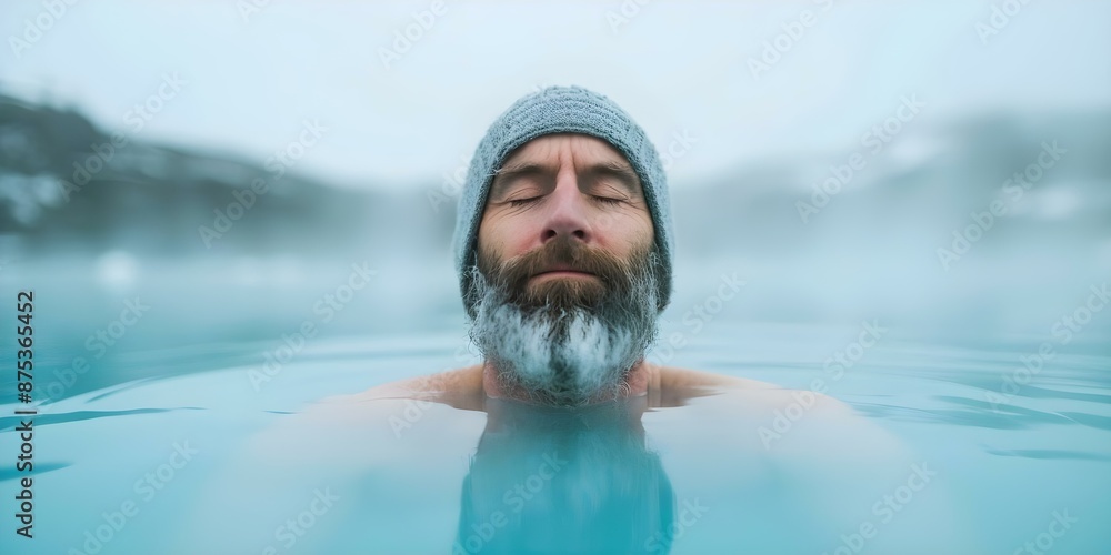 Preparing for Cold Exposure Man Using Wim Hof Breathing Techniques ...