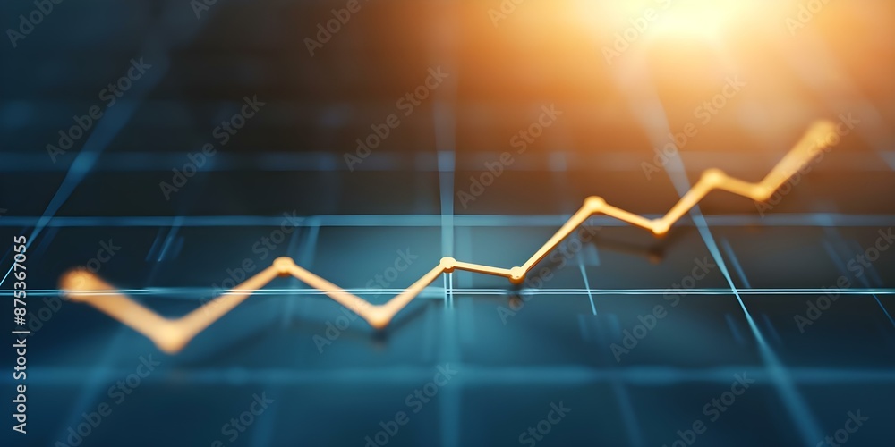 2D Line Graph Showing Website Traffic Trend Over Six Months with Grid ...