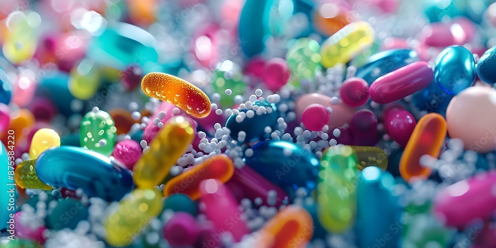 Exploring the Human Microbiome Close-up View of Microbes, Bacteria ...