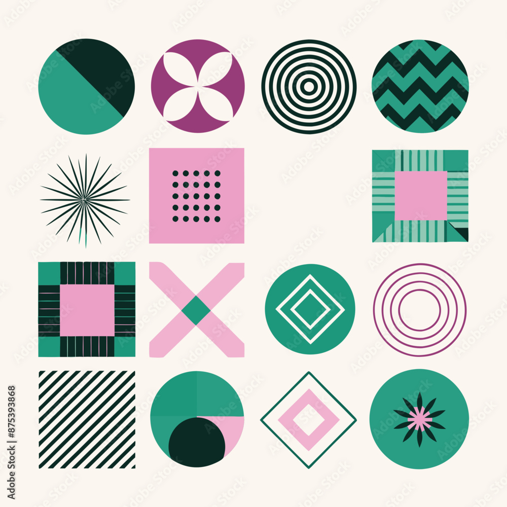 set of shapes, set of four shapes. From Abstract Patterns to Creative ...
