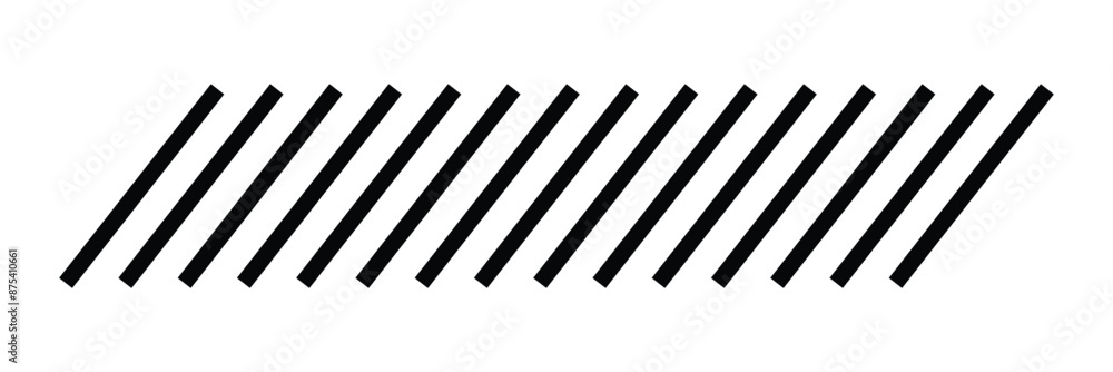 Slash line. Border with diagonal lines. Angle of tilt stripes. Black ...